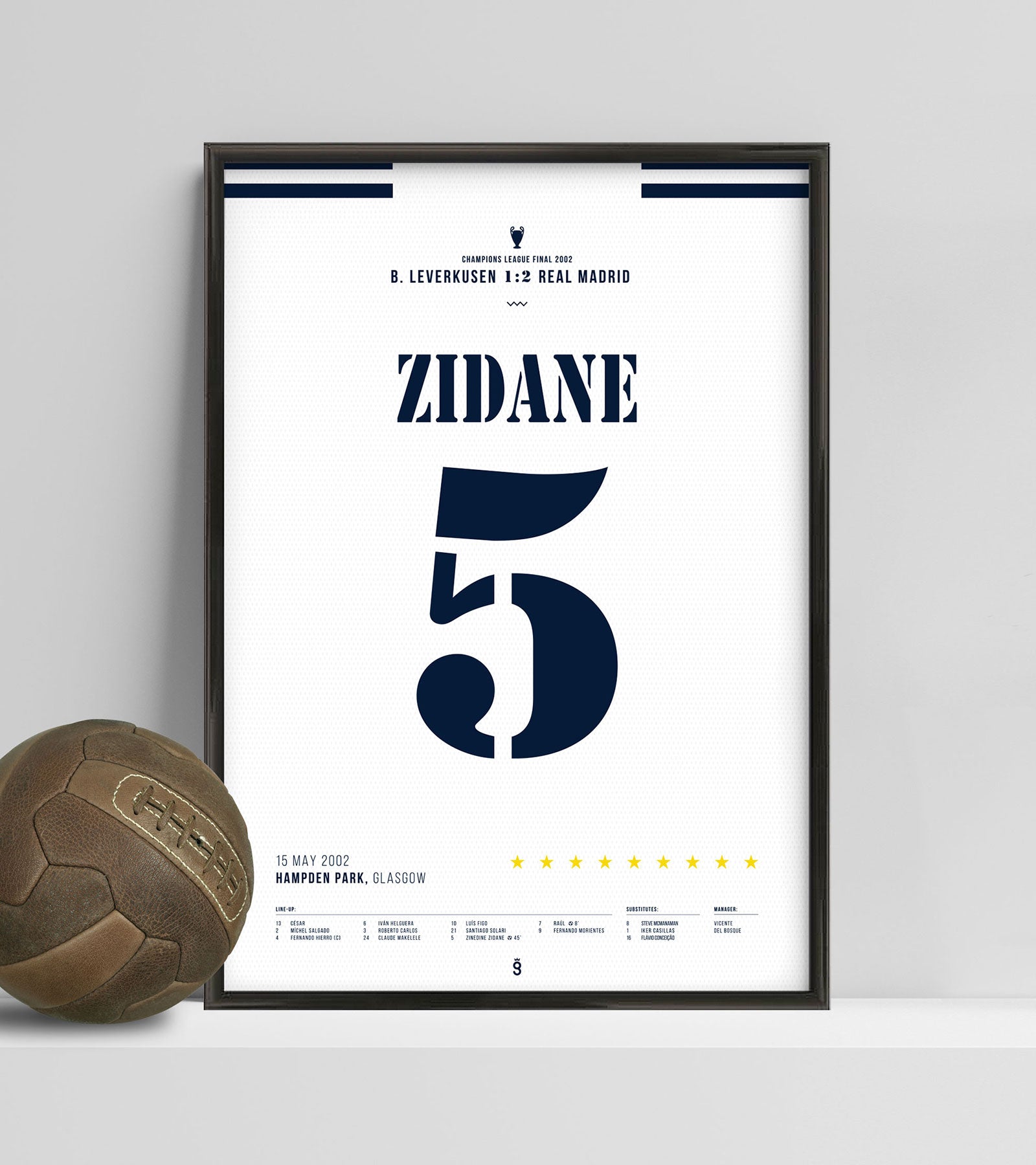 Zidane's famous volley goal against Bayer Leverkusen (Jersey ver ...