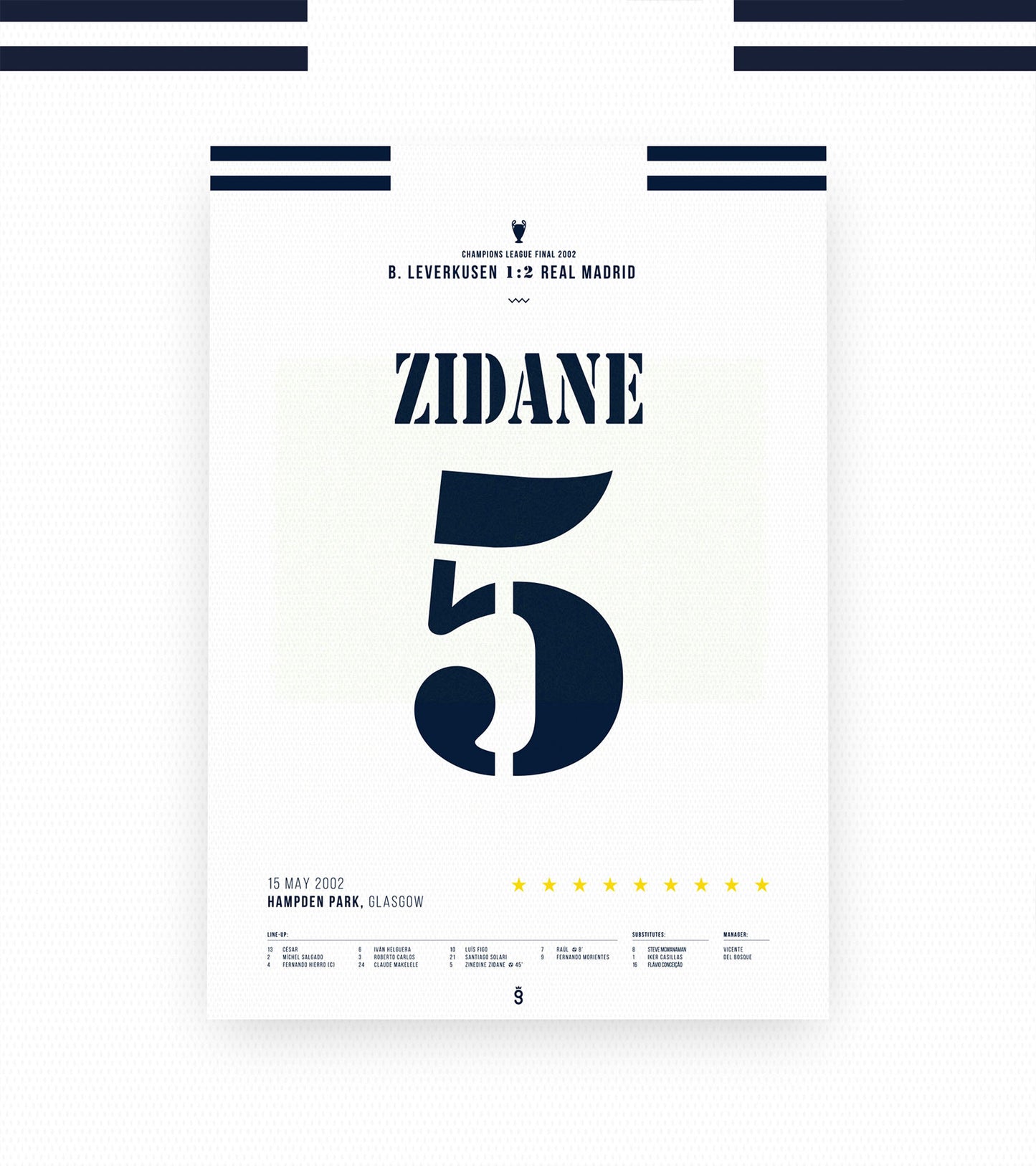 Zidane's famous volley goal against Bayer Leverkusen (Jersey ver ...